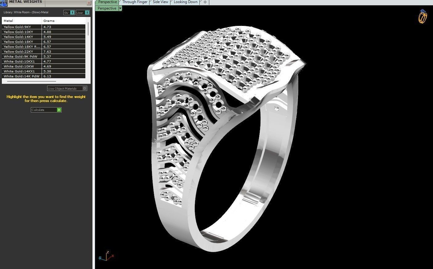Gents Rings Diamond Men Ring STL 3DM 3D ready print model 3D model 3D ...