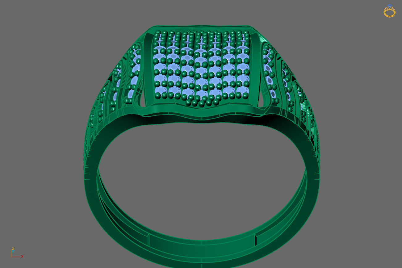 Gents Rings Diamond Men Ring STL 3DM 3D ready print model 3D model 3D ...