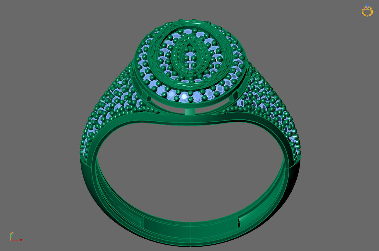 Gents Rings Diamond Men Ring STL 3DM 3D ready print model 3D model 3D ...