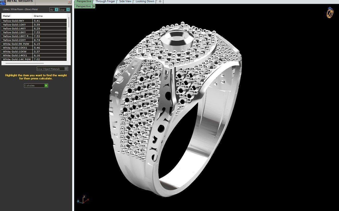 Gents Rings Diamond Men Ring STL 3DM 3D ready print model 3D model 3D ...
