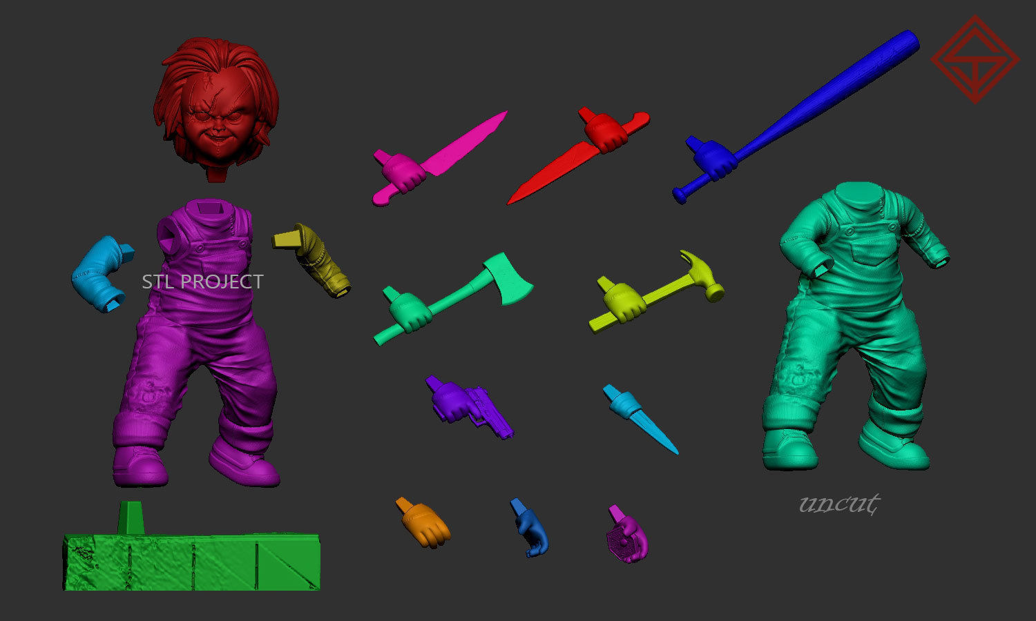 Chucky 3D model 3D printable | CGTrader