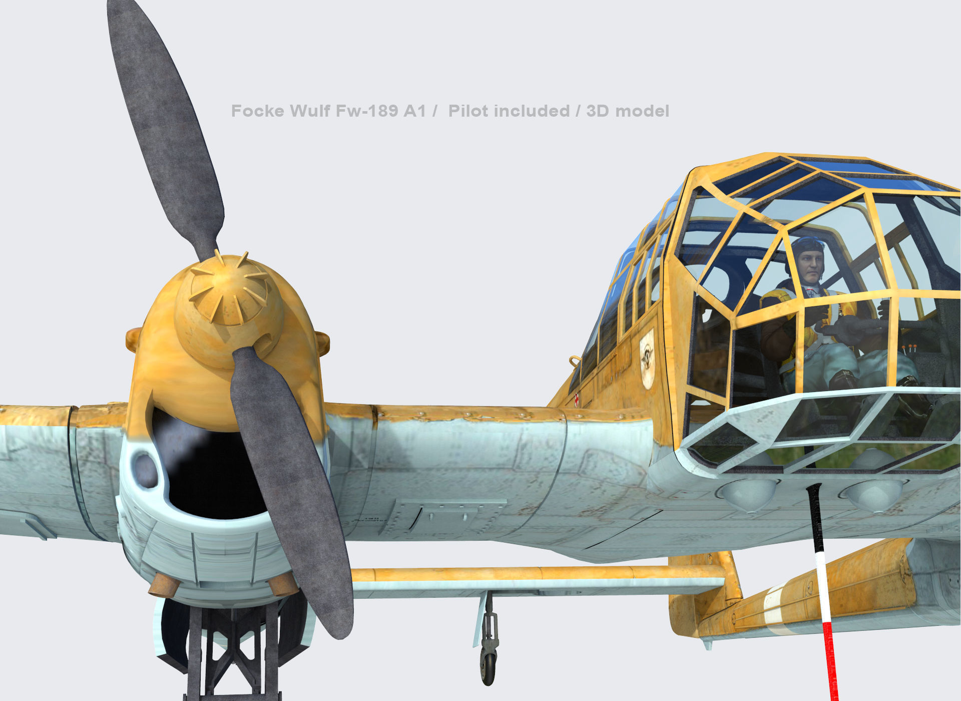 3D model Focke-Wulf Fw 189 A1 VR / AR / low-poly | CGTrader