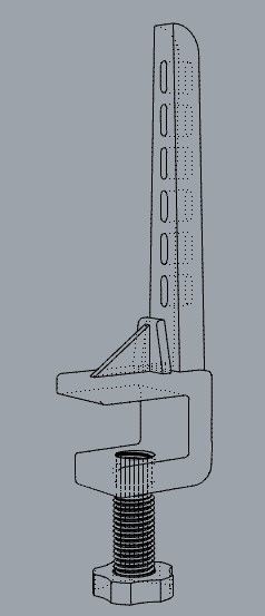 3D Print Pegboard table clamp model 3D model 3D printable | CGTrader
