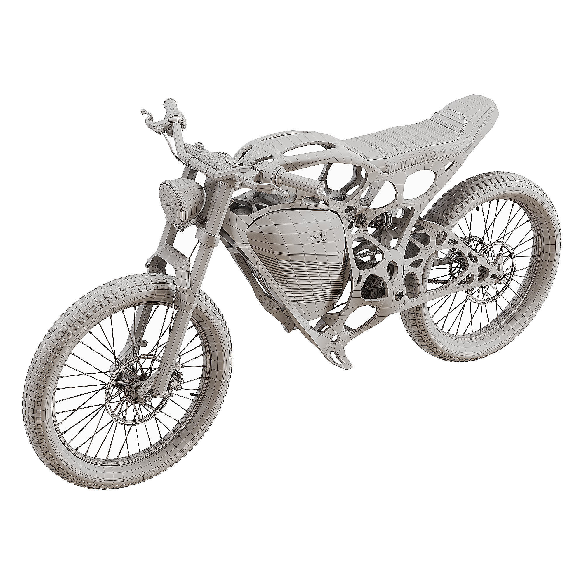 3D model Light Rider World first 3d printed motorcycle VR / AR / low ...
