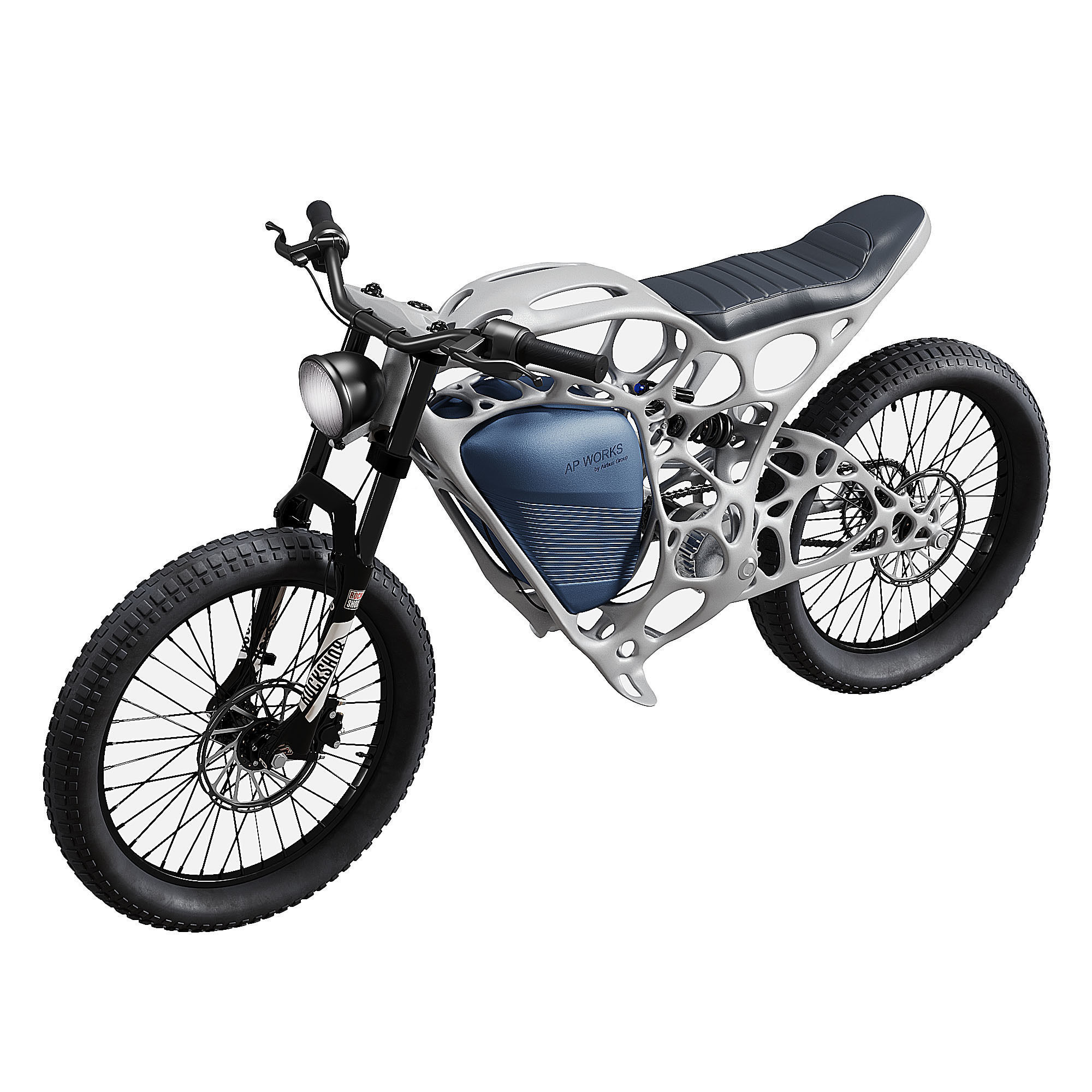 3D model Light Rider World first 3d printed motorcycle VR / AR / low ...