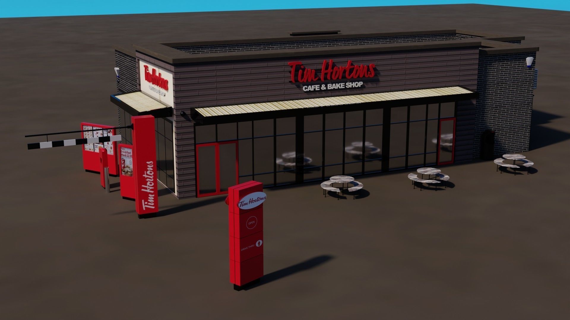 Tim Hortons Cafe and Bake Shop - UK free VR / AR / low-poly 3D model ...