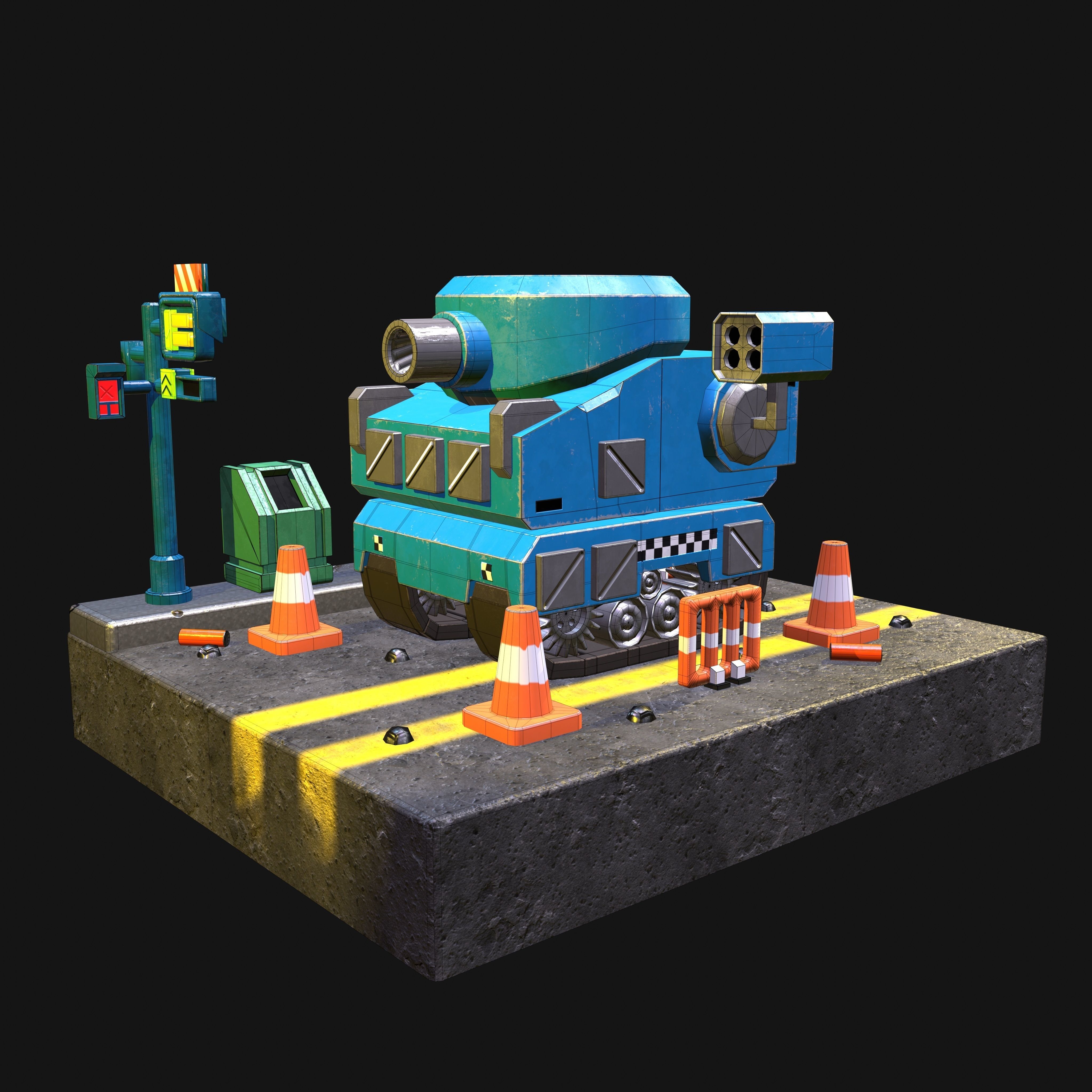 3D model Dink Tank VR / AR / low-poly | CGTrader