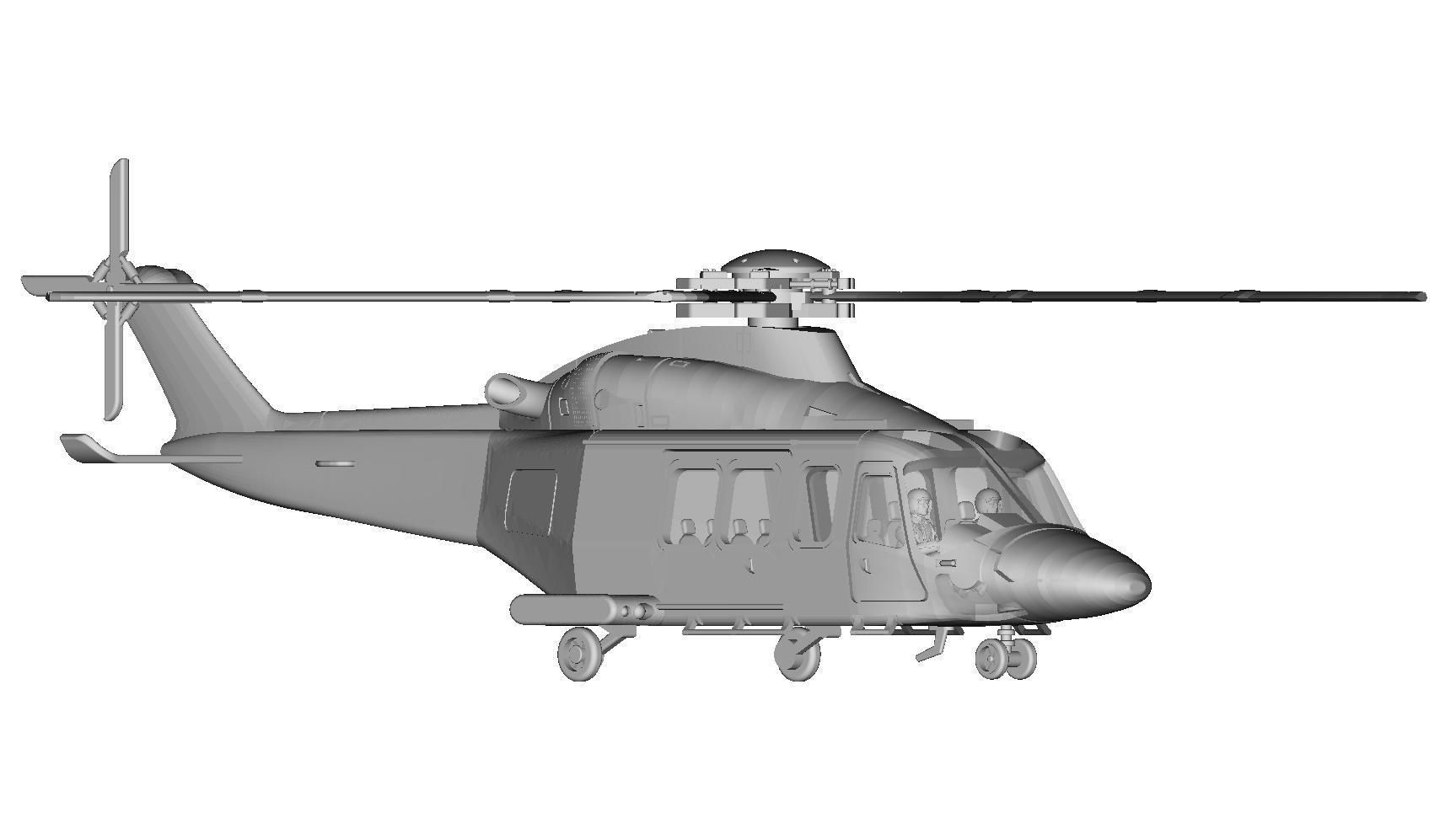AW - 139 Helicopter 3D model 3D printable | CGTrader