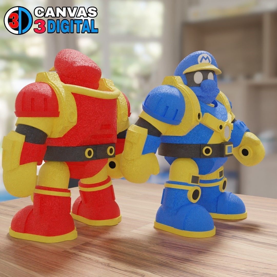 MARIO BROS ROBOT 3D model 3D printable | CGTrader