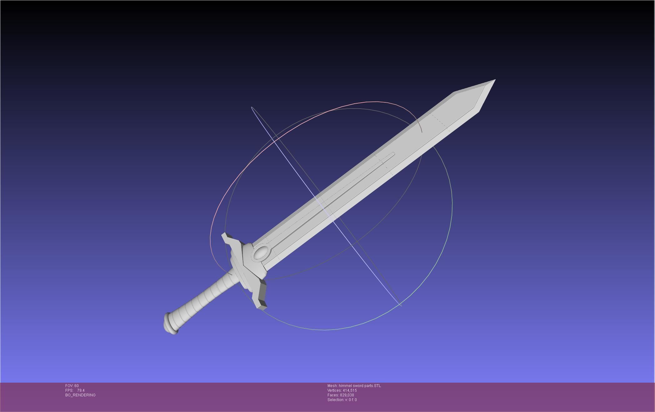 Frieren Himmel Hero Sword Printable Assembly 3D model 3D printable ...