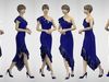 Fancy Night Dress Model 1 -Possed 3D model rigged | CGTrader