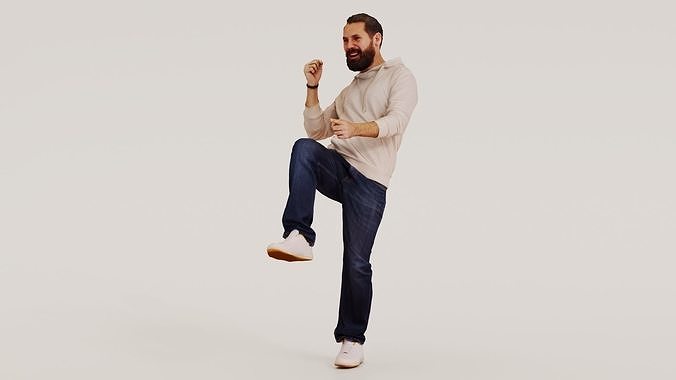 BEARD FAN MAN full body 3D model | CGTrader