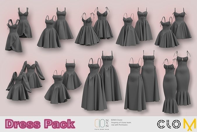 3D model Dress Package VR / AR / low-poly | CGTrader