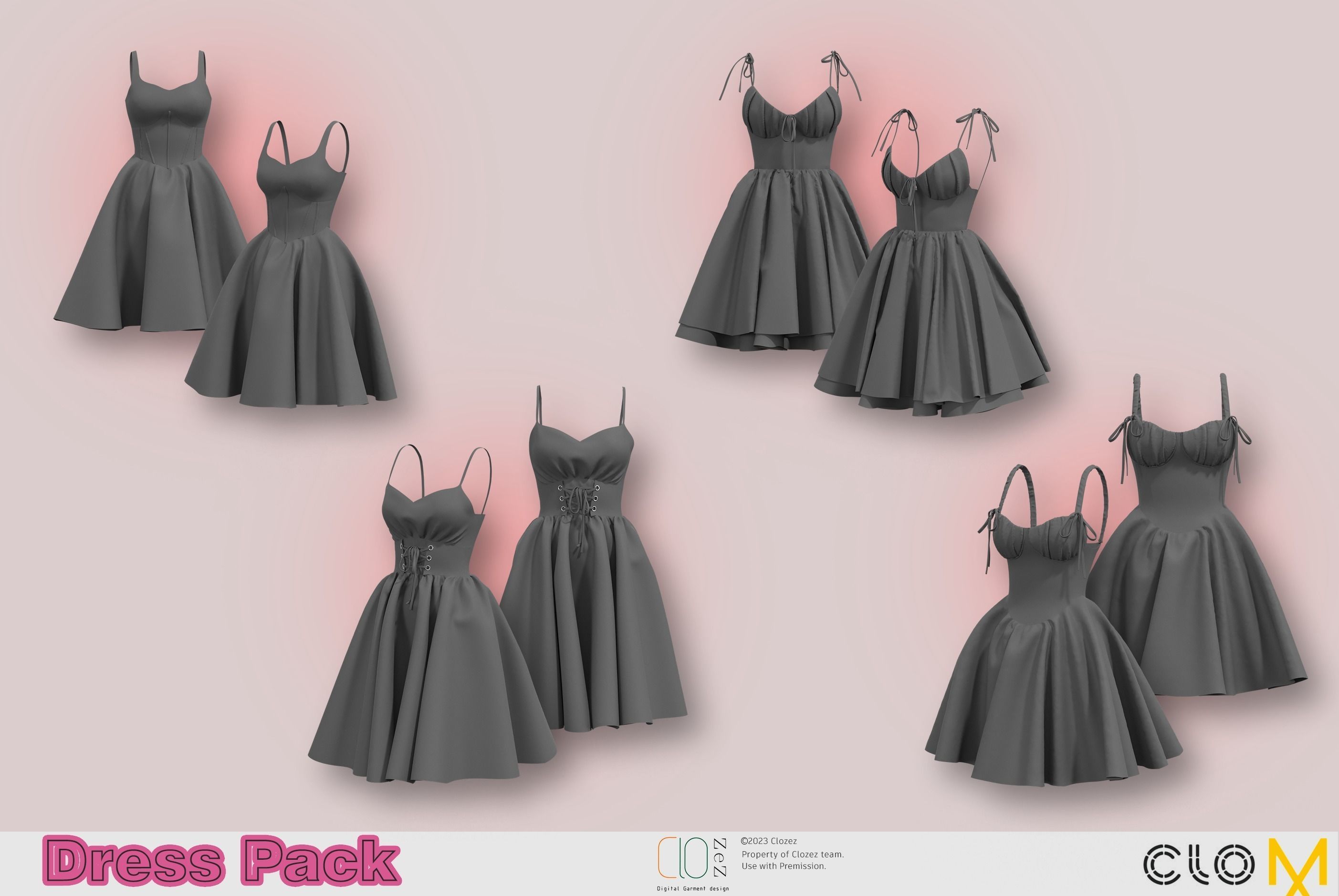 3D model Dress Package VR / AR / low-poly | CGTrader