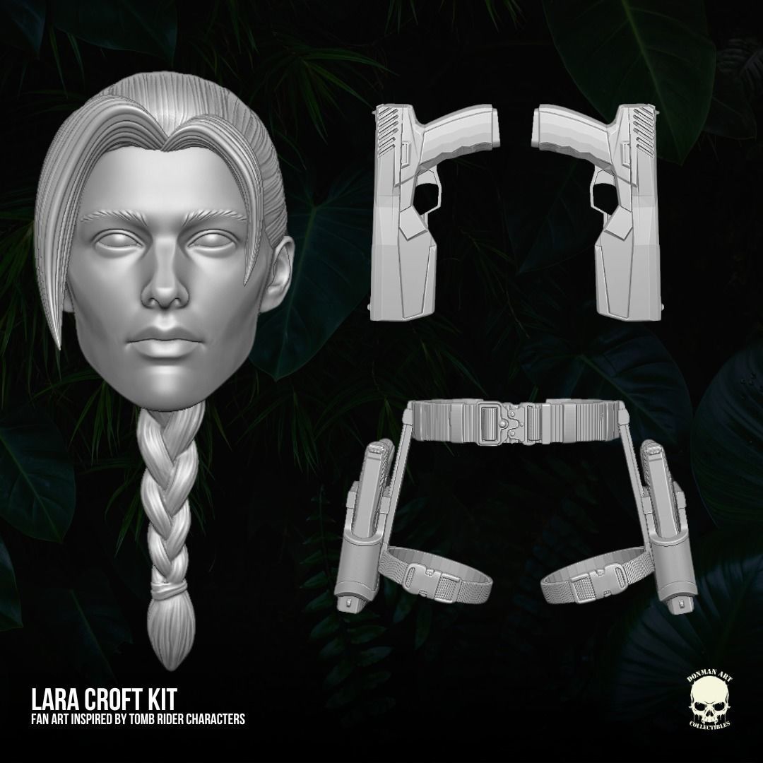 Lara Croft Fan Art Kit 3D printable File For Action Figures 3D model 3D ...