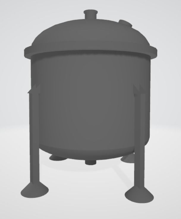 Reactor CSTR RATB Tank free 3D model | CGTrader