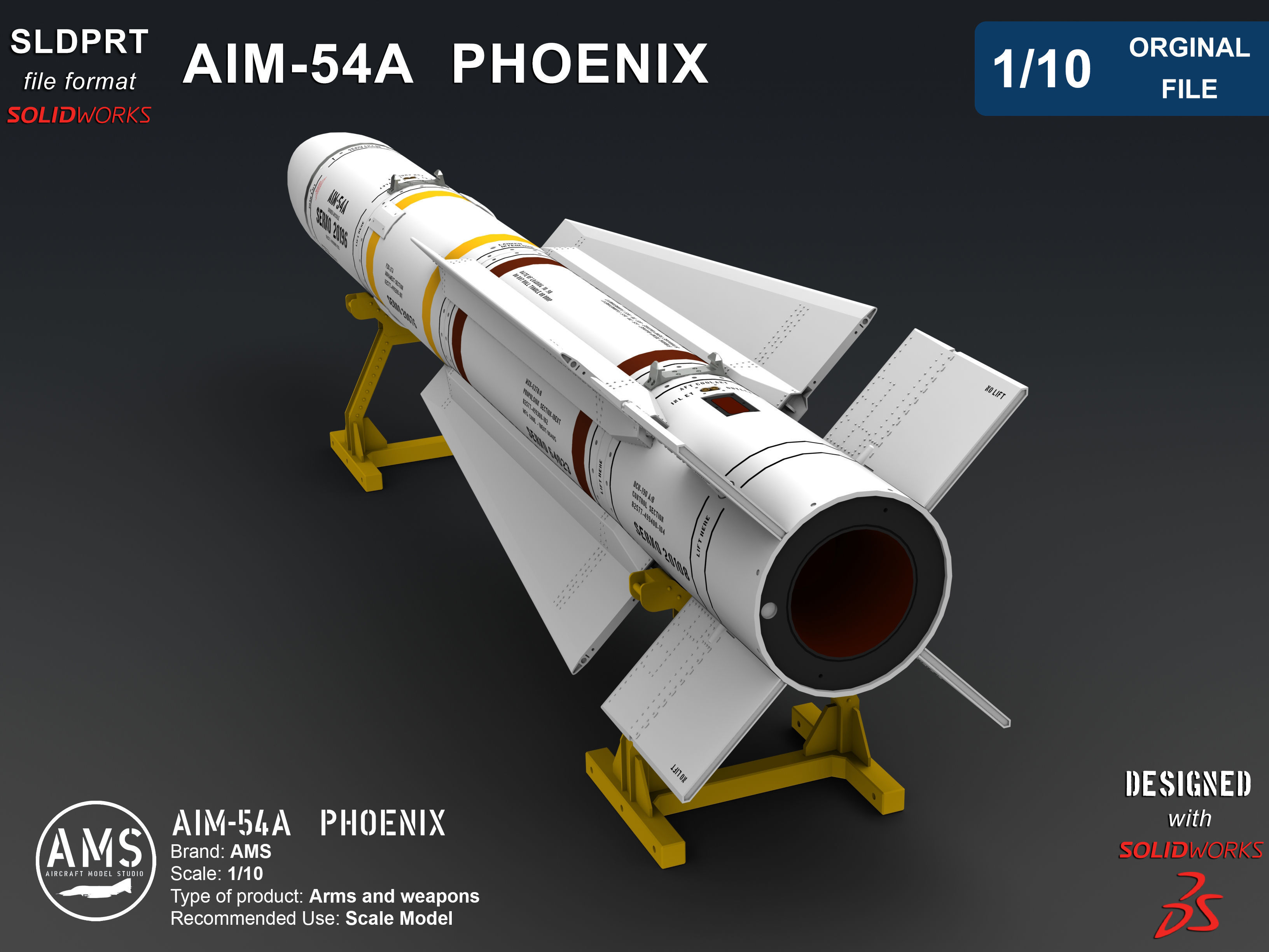 AIM-54A Phoenix - Orginal File 3D model | CGTrader