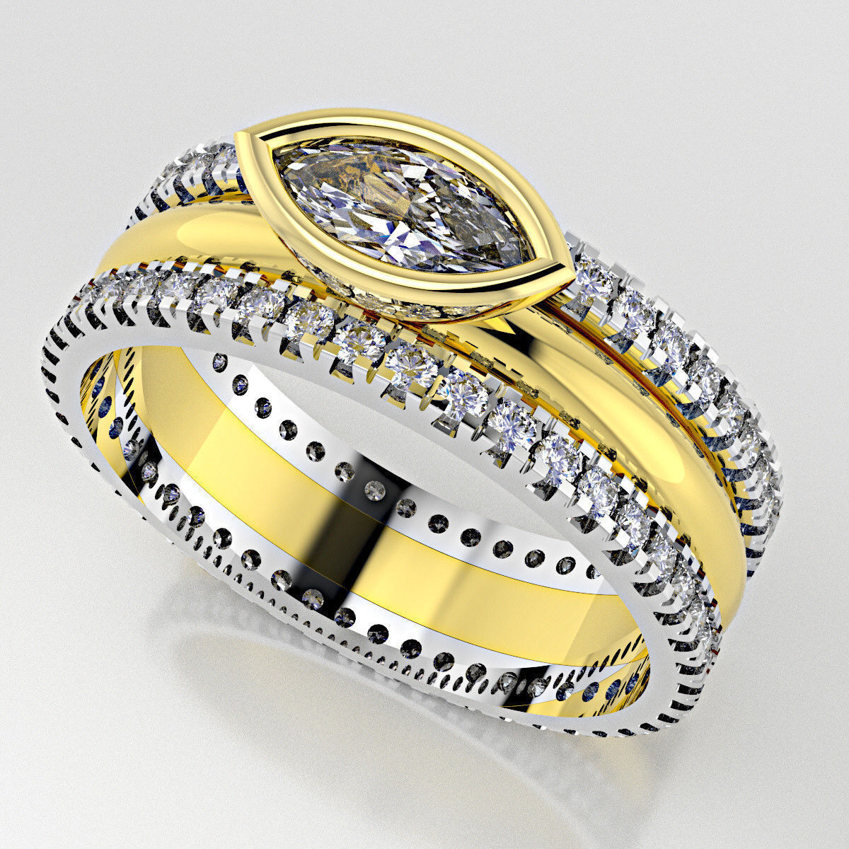 3 Rings in one 3D model | CGTrader