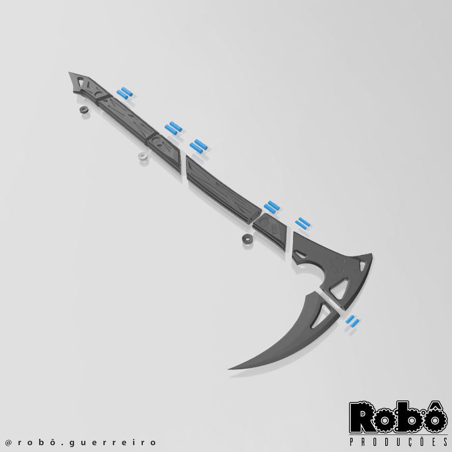 GHOST AZRAEL GRIM REAPER TATICAL SICKLE SCYTHE COD WARZONE 3D model 3D ...