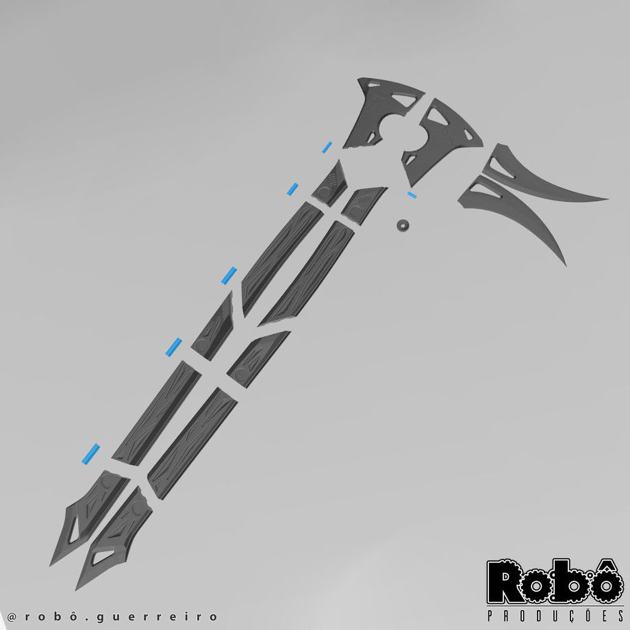 GHOST AZRAEL GRIM REAPER TATICAL SICKLE SCYTHE COD WARZONE 3D model 3D ...