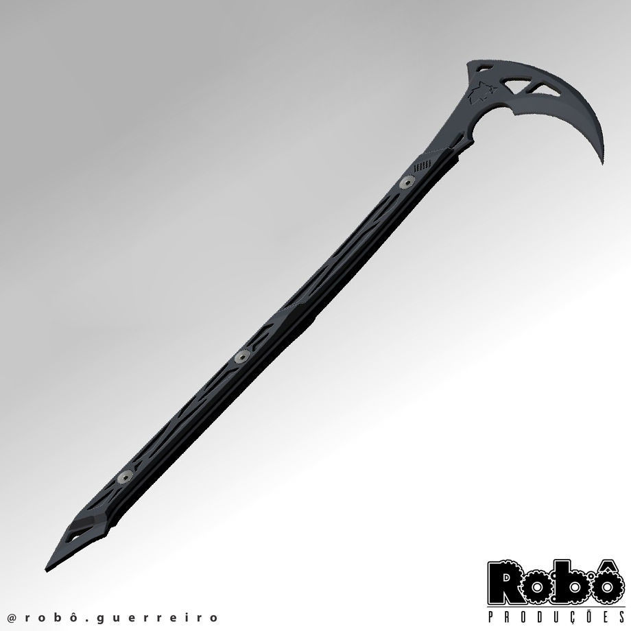 GHOST AZRAEL GRIM REAPER TATICAL SICKLE SCYTHE COD WARZONE 3D model 3D ...
