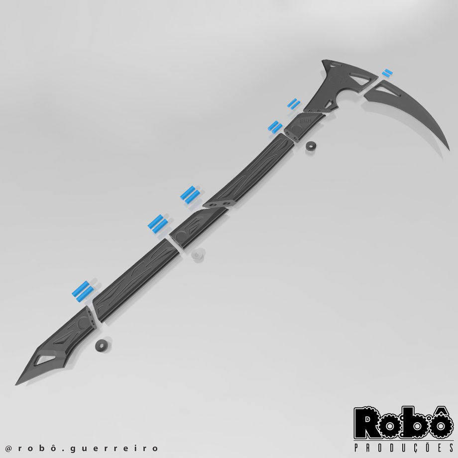 GHOST AZRAEL GRIM REAPER TATICAL SICKLE SCYTHE COD WARZONE 3D model 3D ...