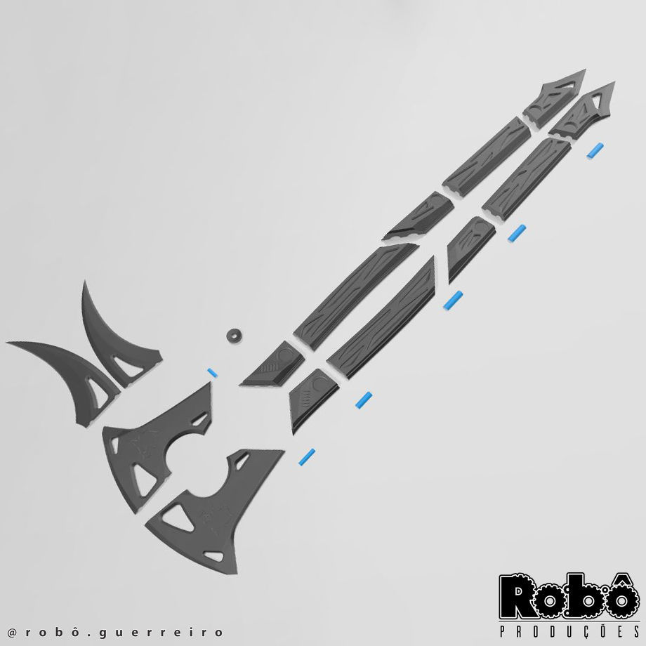 GHOST AZRAEL GRIM REAPER TATICAL SICKLE SCYTHE COD WARZONE 3D model 3D ...