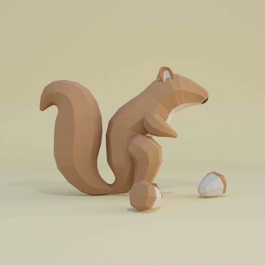 3D model low-poly chipmunk VR / AR / low-poly | CGTrader
