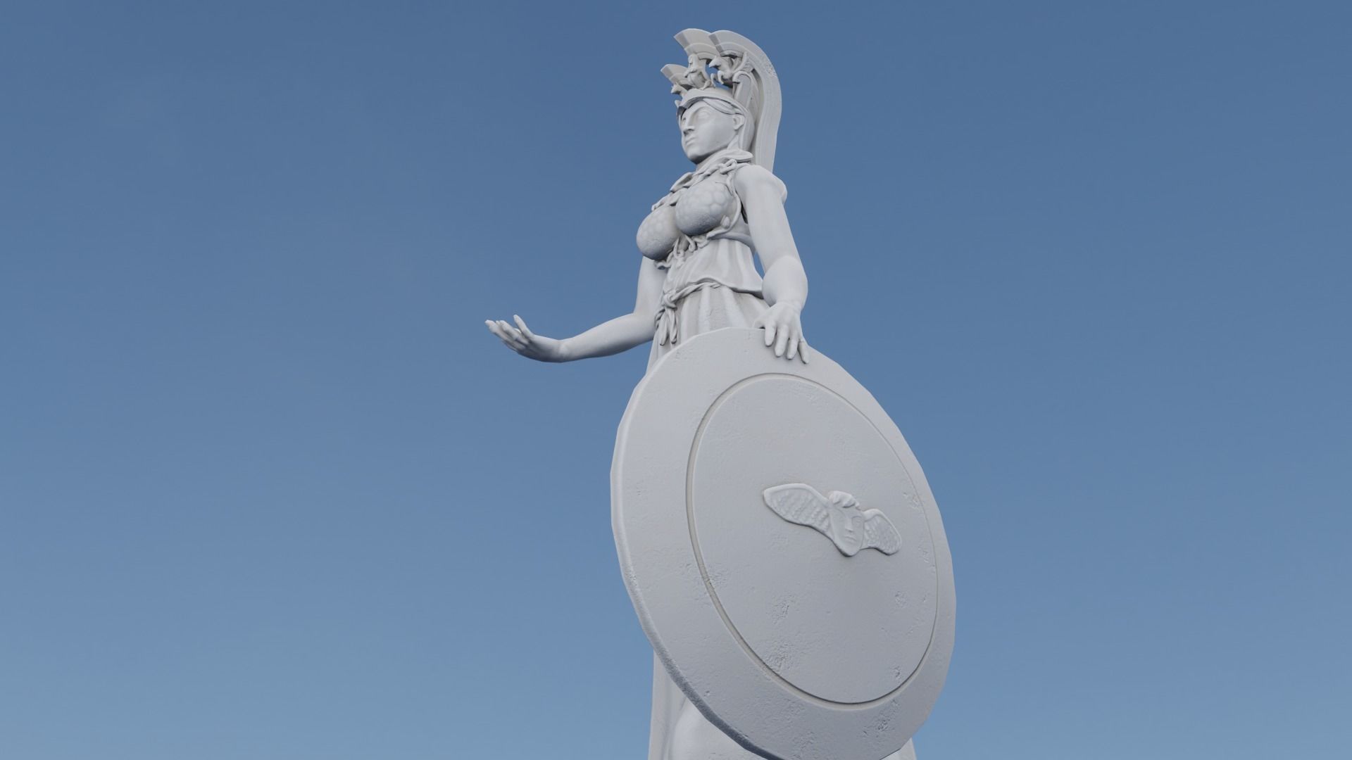 3D model Athena statue VR / AR / low-poly | CGTrader