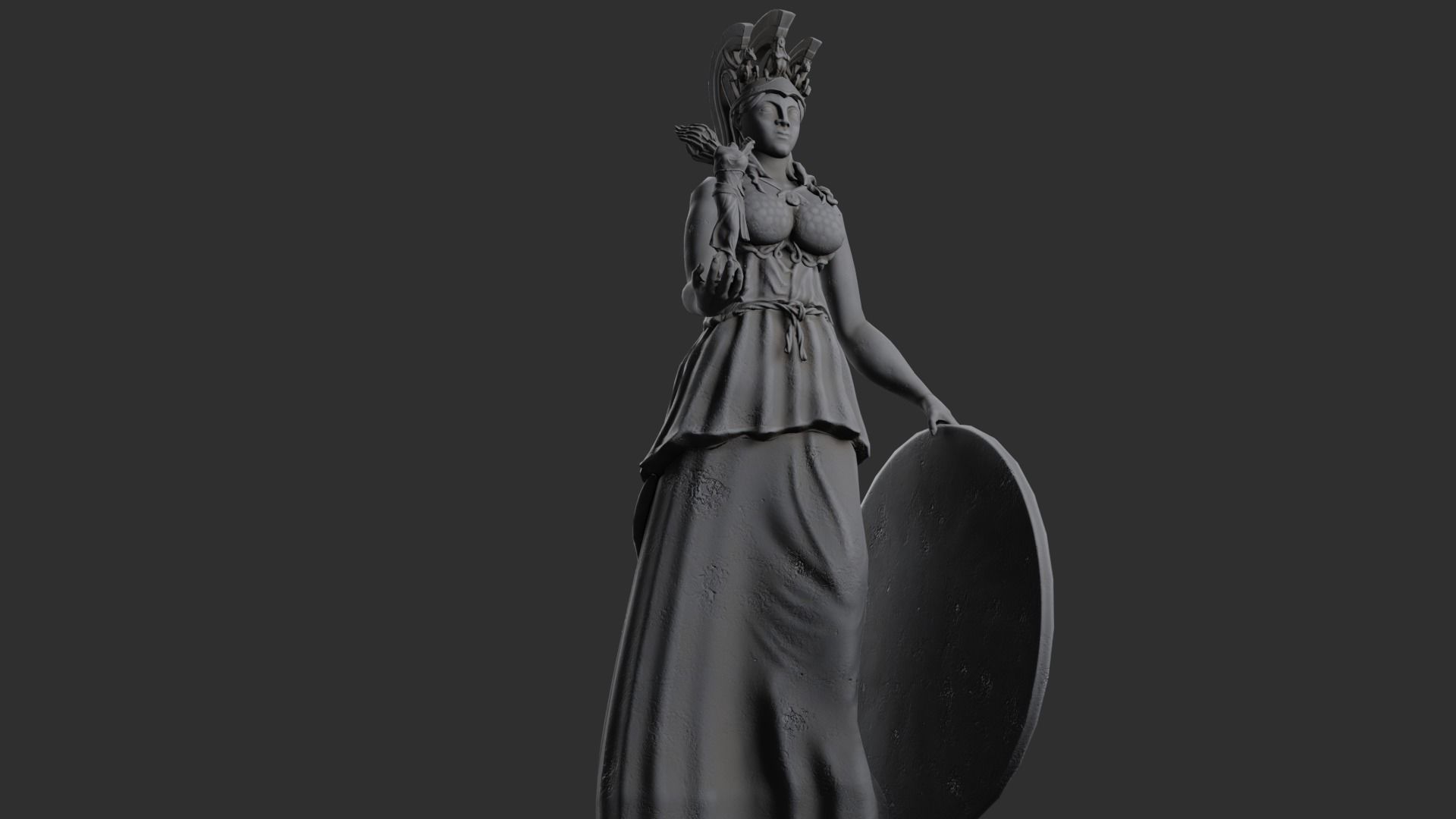 3D model Athena and Nike Goddesses VR / AR / low-poly | CGTrader
