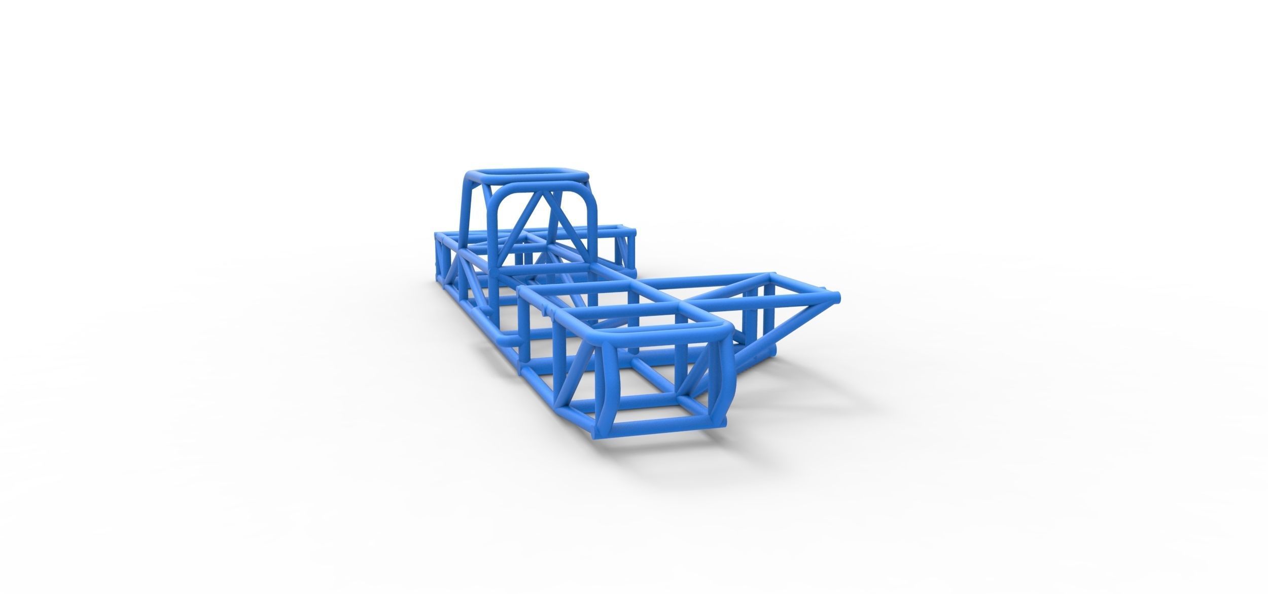 Frame of Supermodified rear engine race car Scale 1 to 25 3D model 3D ...