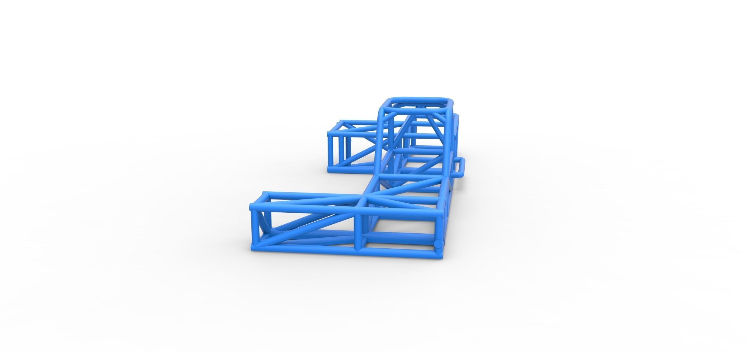 Frame of Supermodified rear engine race car Scale 1 to 25 3D model 3D ...
