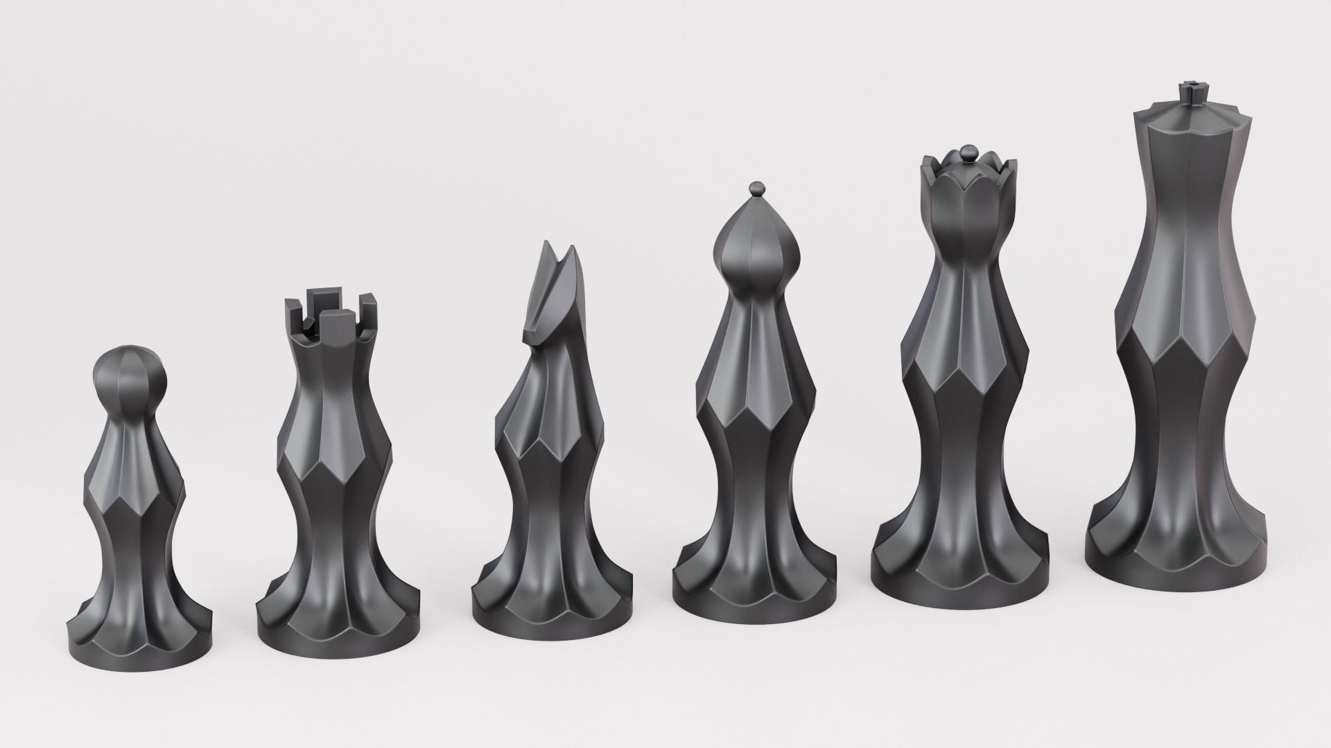 Chess set pieces 3D model 3D printable | CGTrader