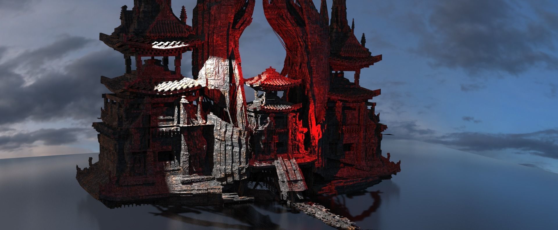 Ninja scroll underground Oni temple 3D model | CGTrader