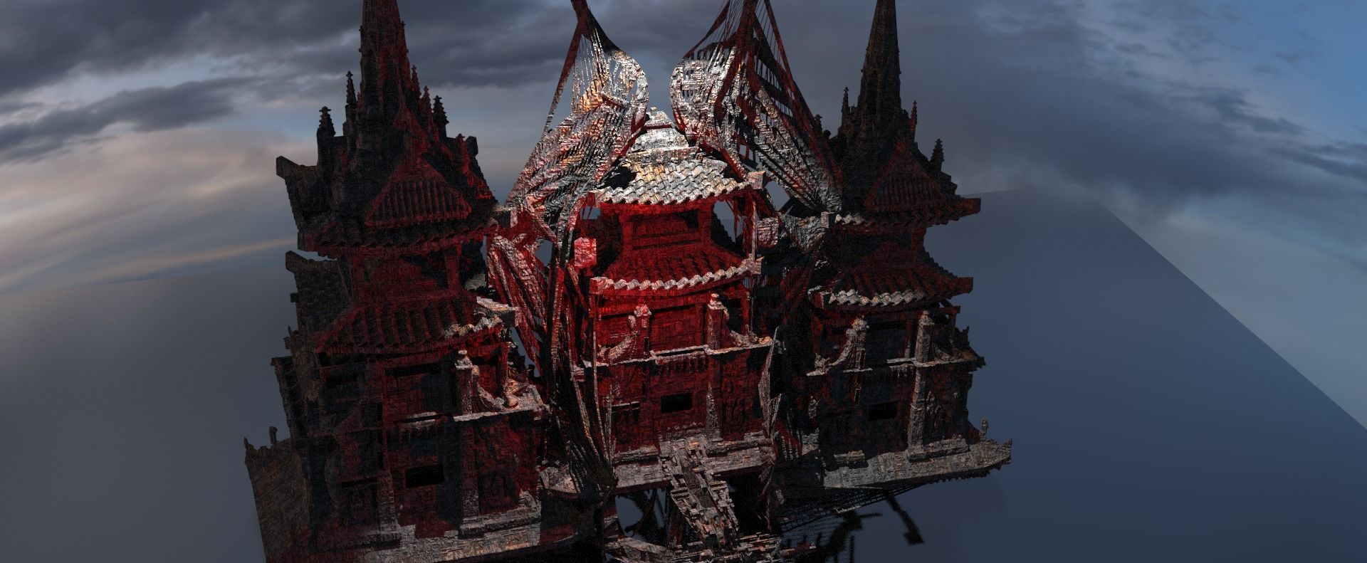 Underground Spider Oni temple 3D model | CGTrader