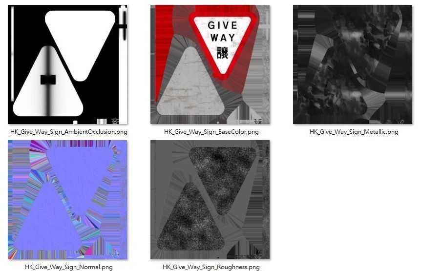 Hong Kong Give Way Sign 3D model | CGTrader