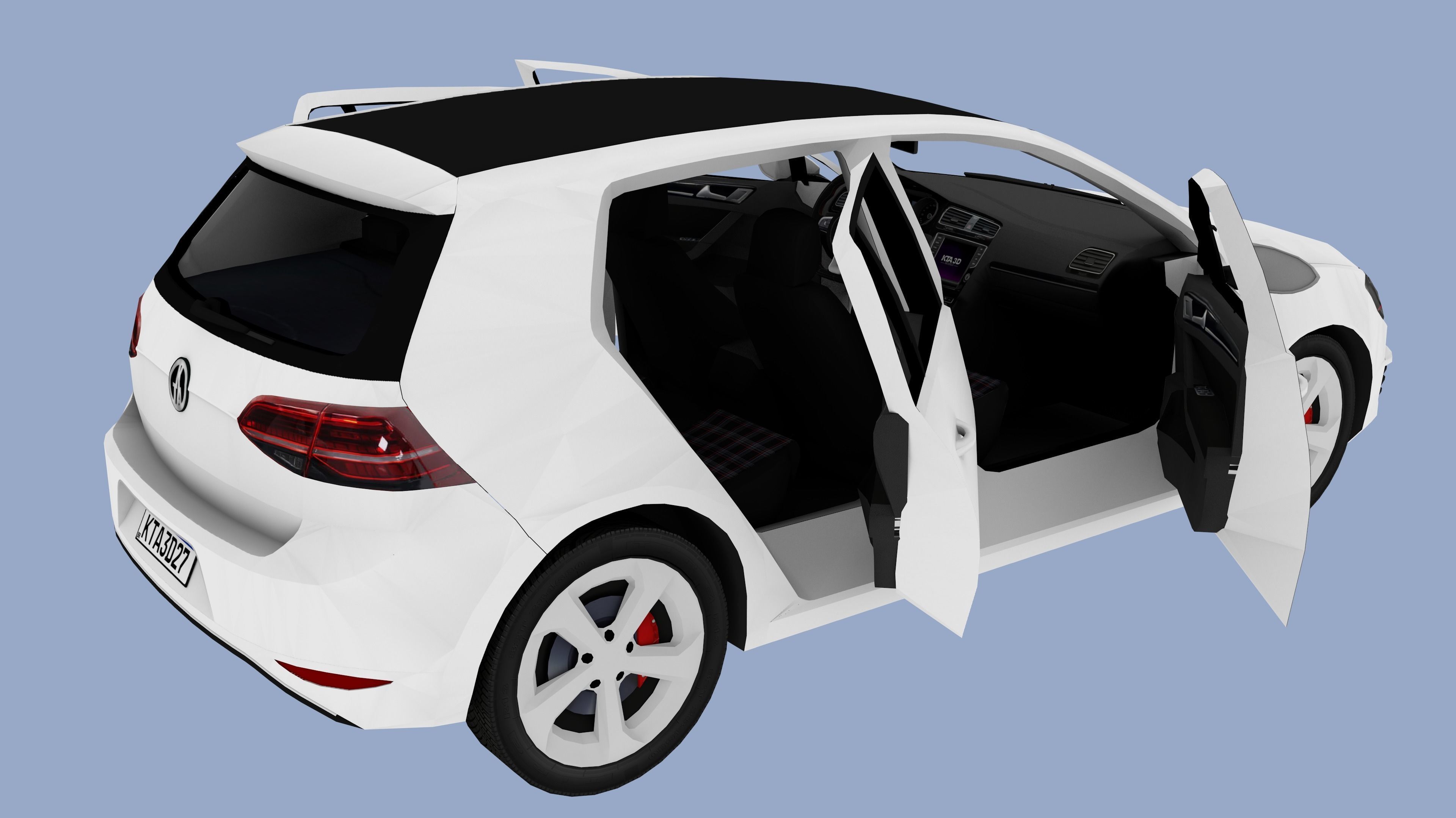 3D model VW GOLF GTI 2014 VR / AR / low-poly | CGTrader