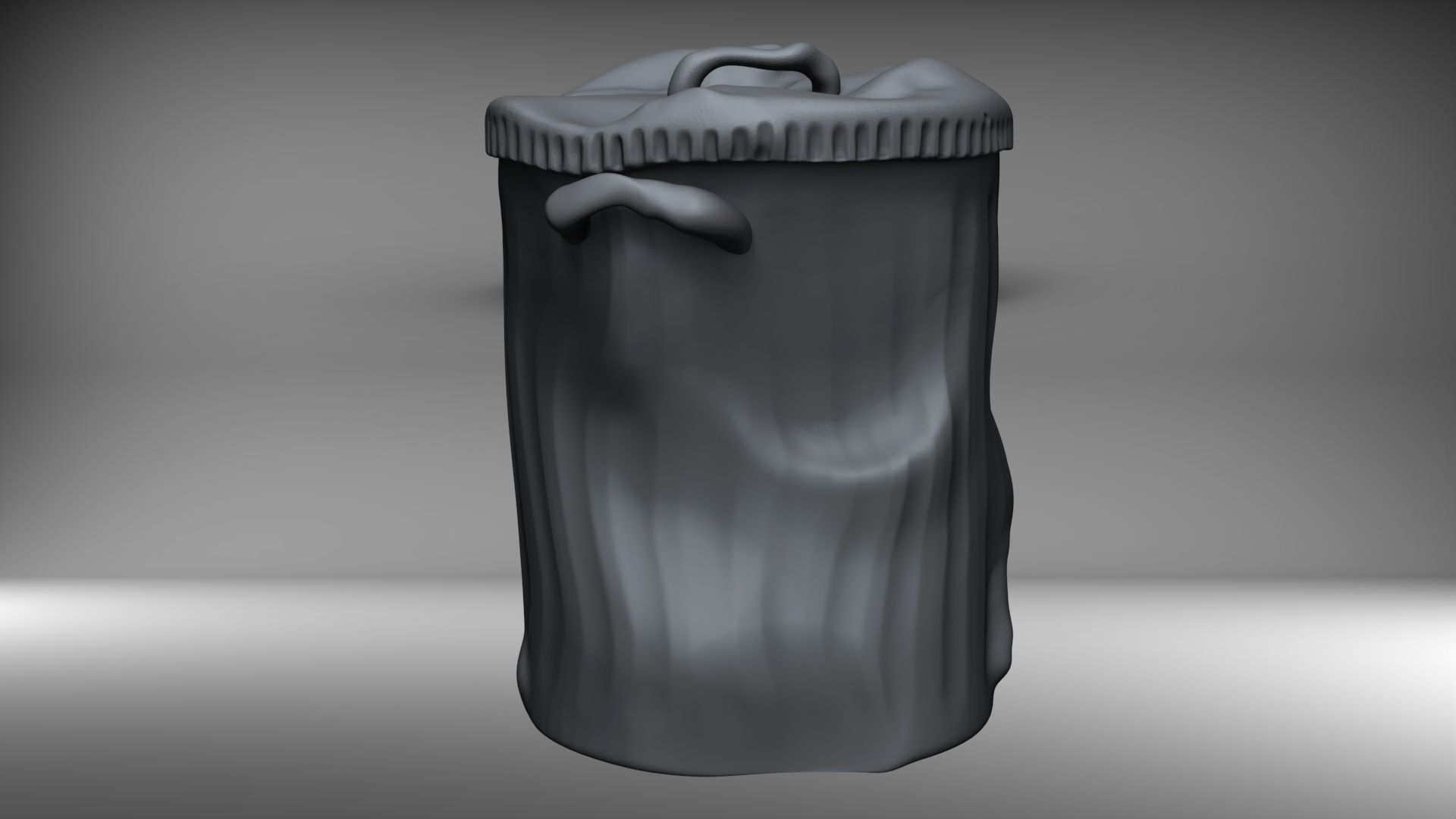 DENTED TRASH CAN 3D model 3D printable | CGTrader