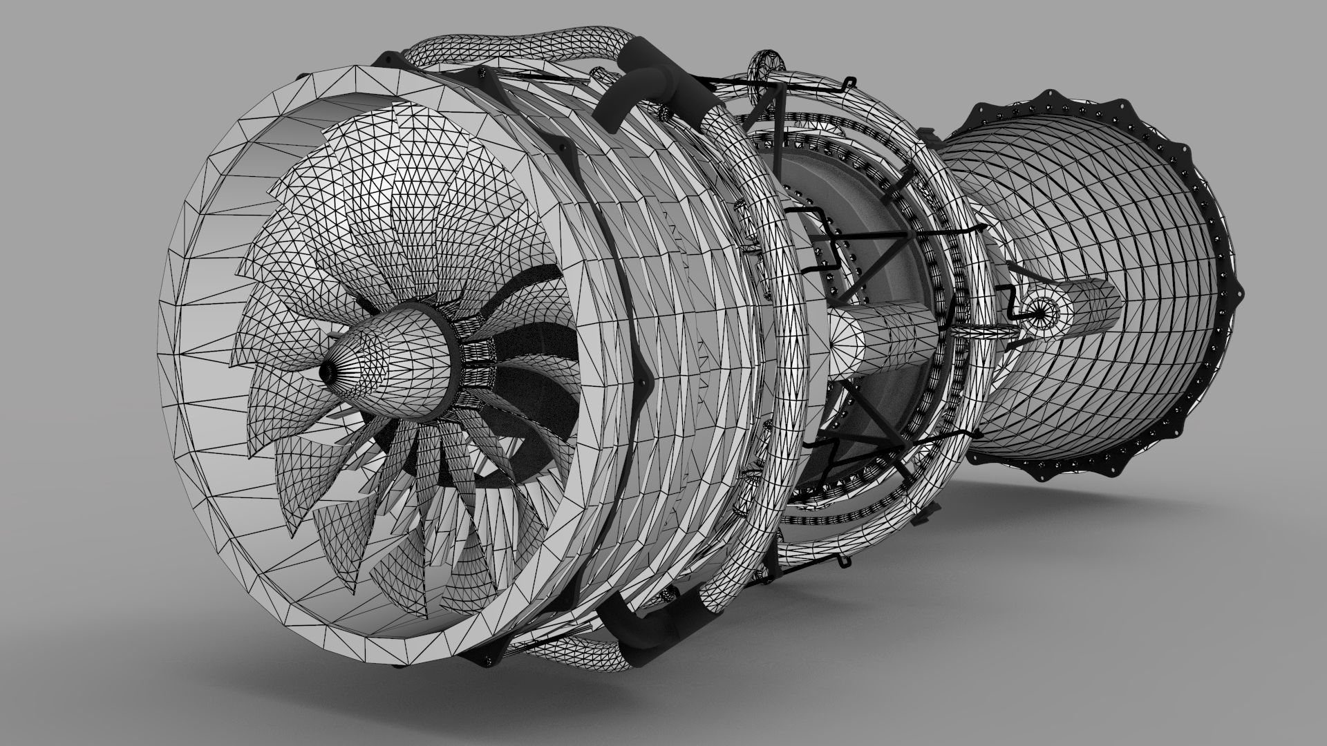 Turbofan Jet Engine 3D model | CGTrader