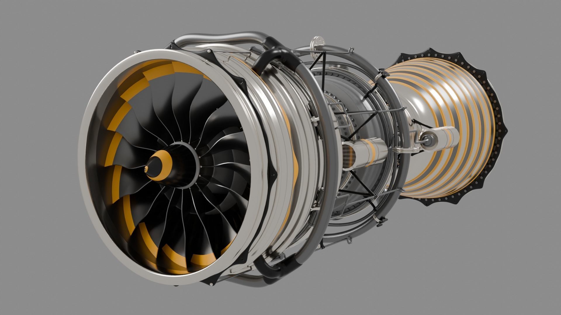 Turbofan Jet Engine 3D model | CGTrader