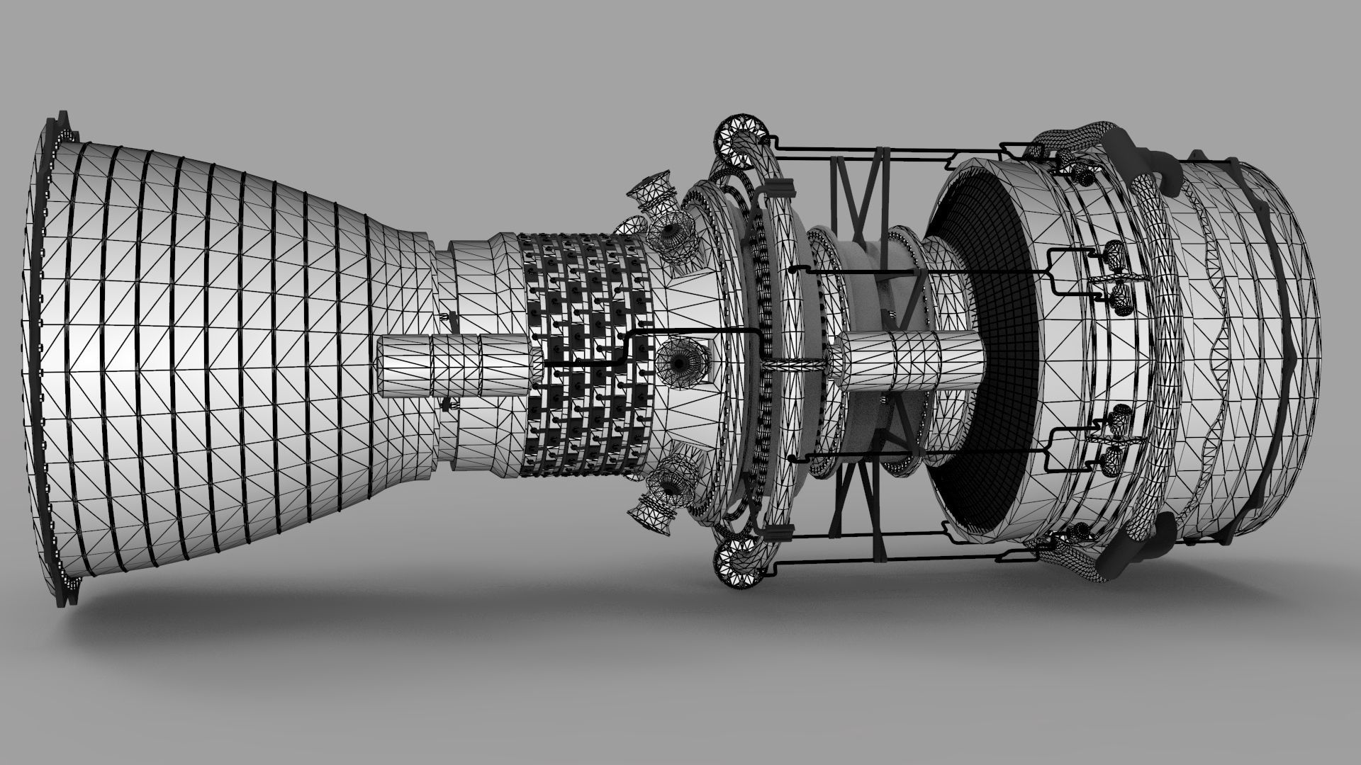 Turbofan Jet Engine 3D model | CGTrader