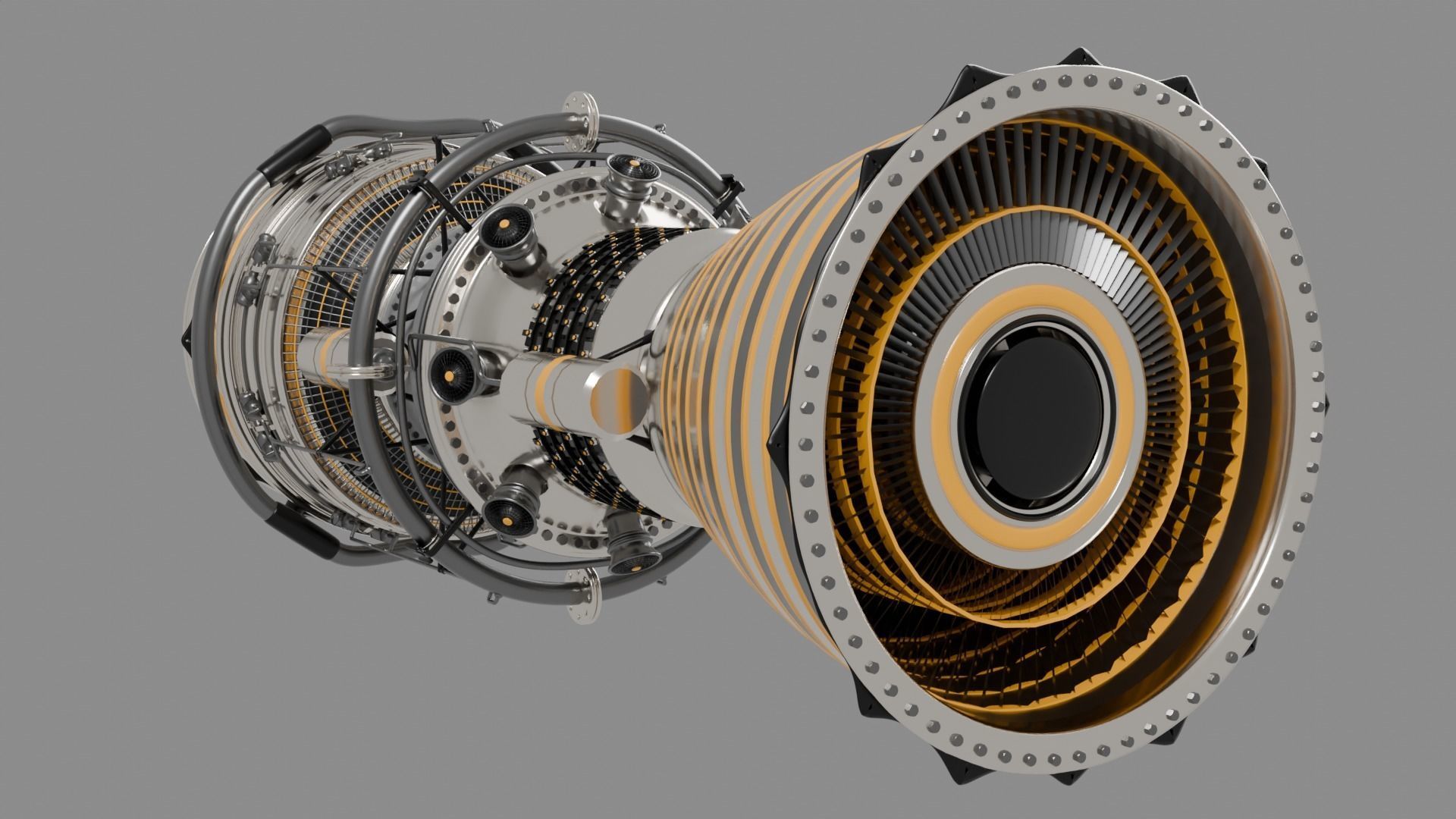 Turbofan Jet Engine 3D model | CGTrader