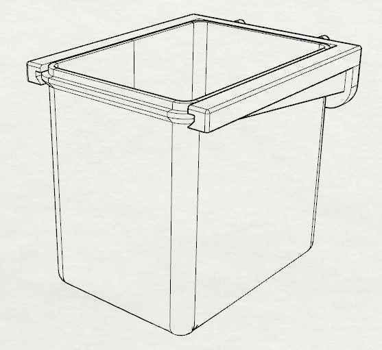 Pegboard container printable 3d model 3D model 3D printable | CGTrader