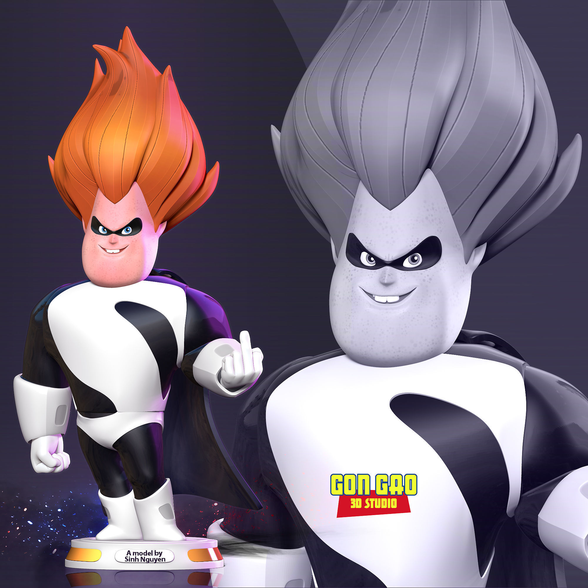 Syndrome - The Incredibles Fanart 3D model 3D printable | CGTrader