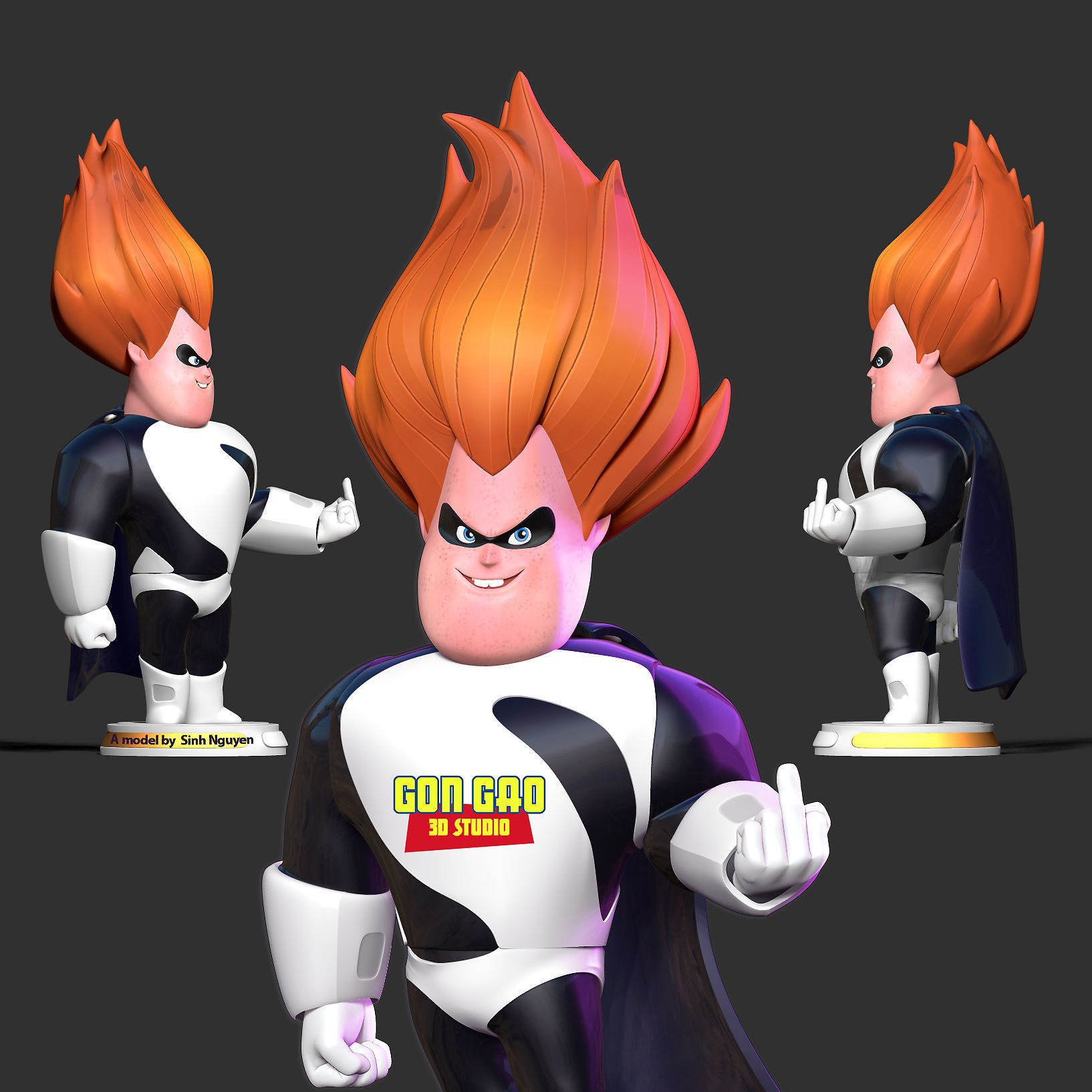 Syndrome - The Incredibles Fanart 3D model 3D printable | CGTrader