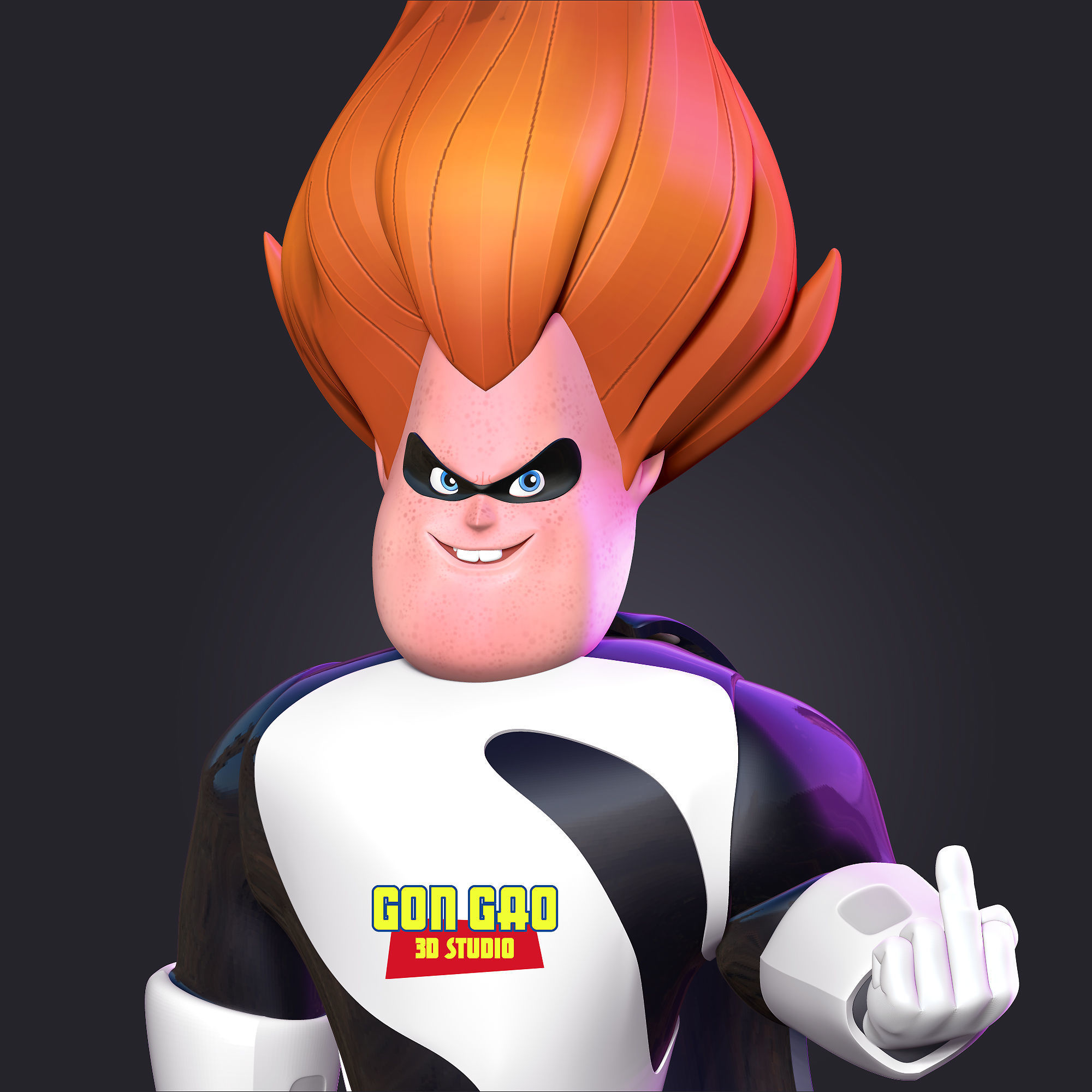 Syndrome - The Incredibles Fanart 3D model 3D printable | CGTrader