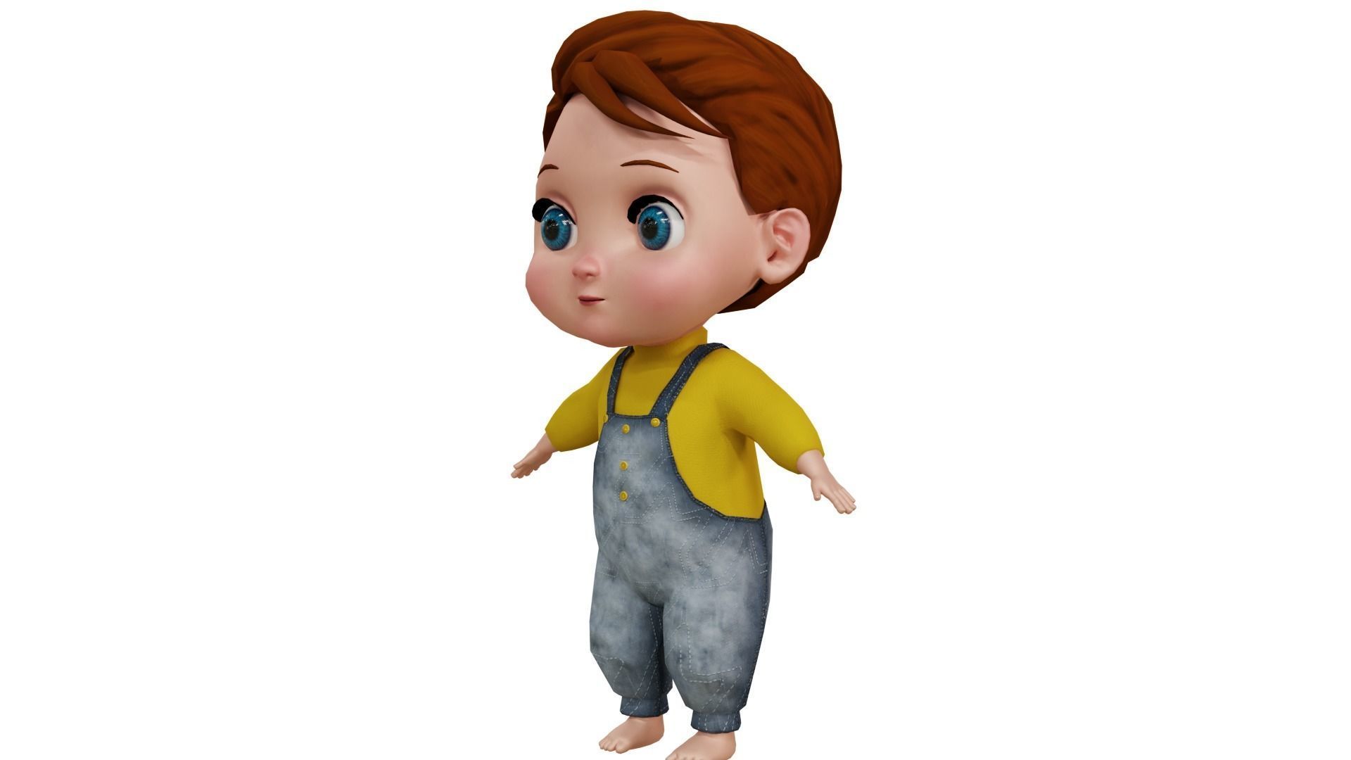 3D model Cute Baby Boy character Animated in Blender with Unity VR / AR ...