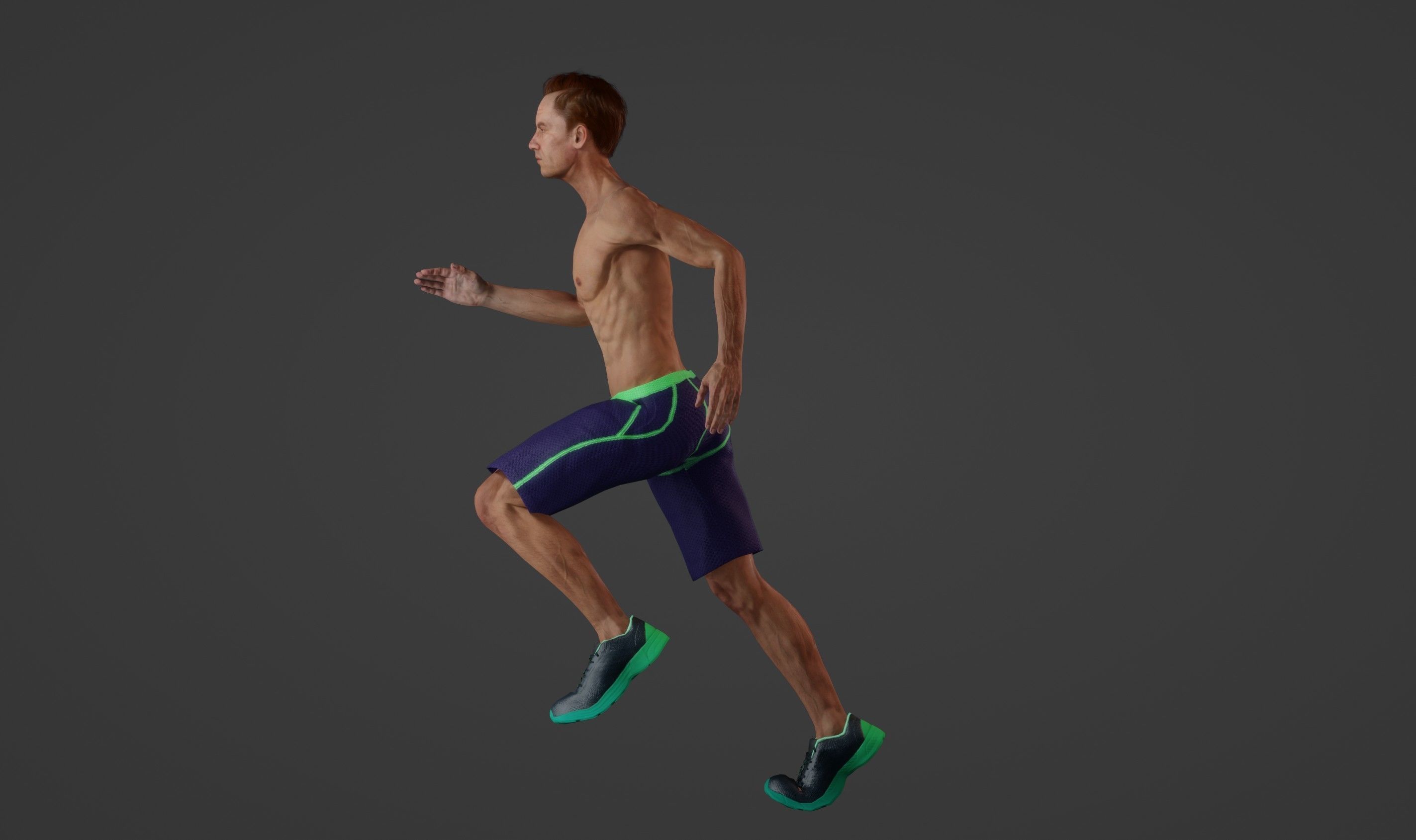 Realistic 3D Model of a Determined Runner 3D model | CGTrader