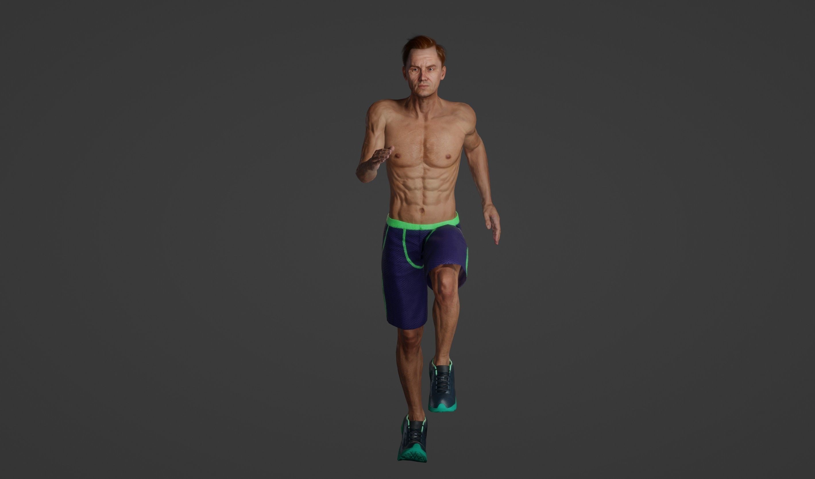 Realistic 3D Model of a Determined Runner 3D model | CGTrader