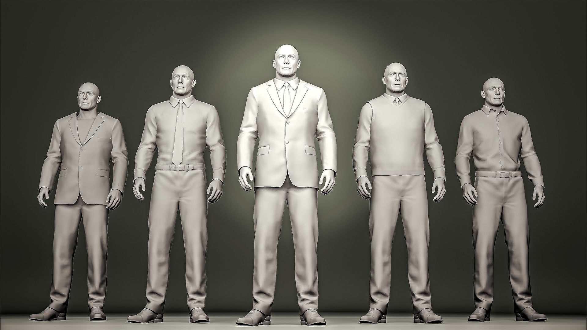 3D model Metahuman High Quality Modular Formal Male Outfit Pack VR / AR ...